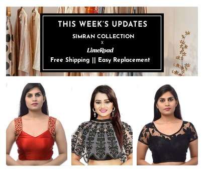 Buy online Stylish Silky Blouse from ethnic wear for Women by Simran ...