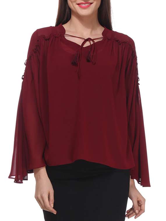 Buy online Red Top from western wear for Women by Nineteen for ₹1199 at ...