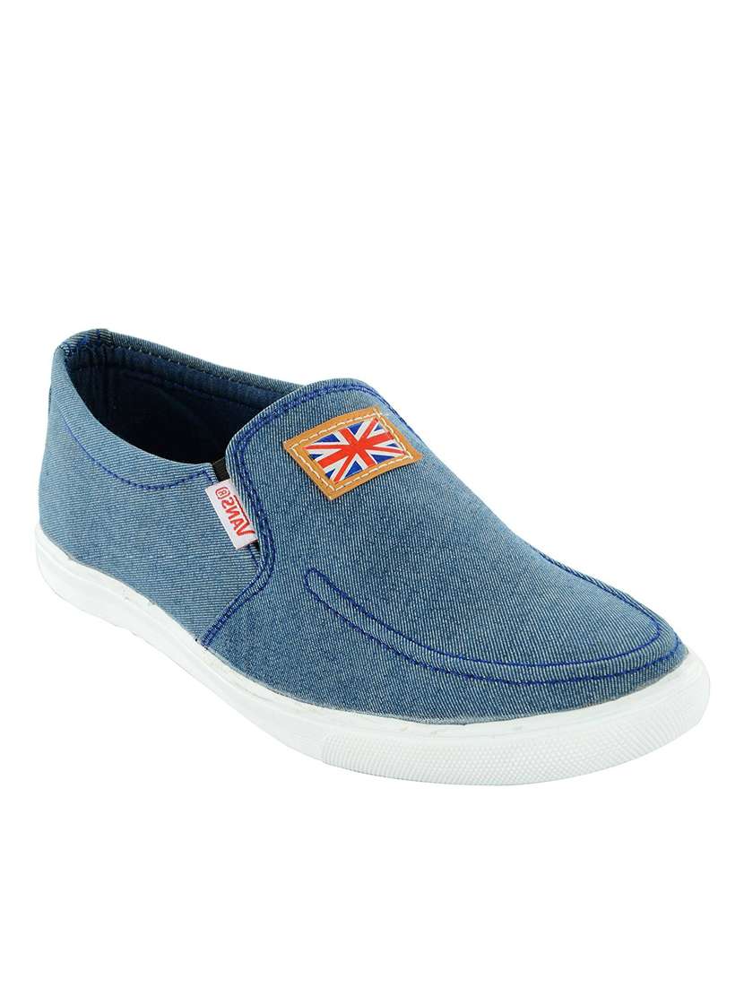 Buy online Light Blue Denim Slip On Shoes from Casual Shoes for Men by ...