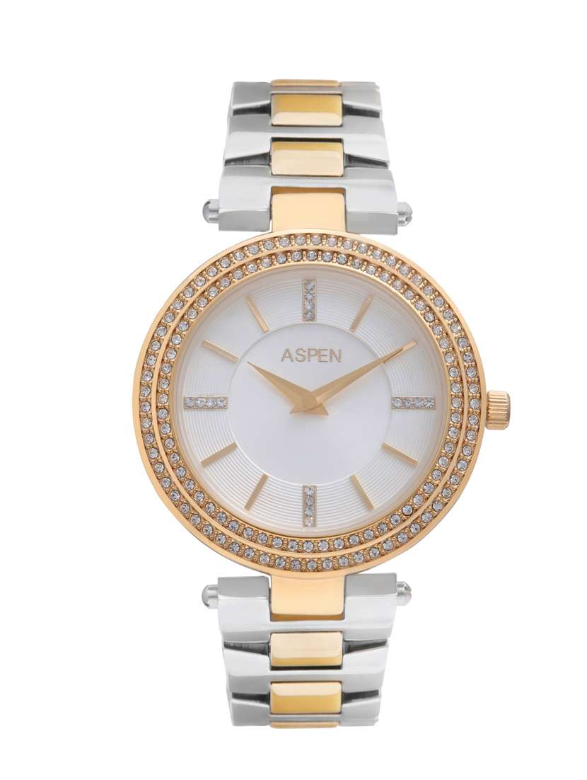 Buy online Aspen Ladies White Color Dial Brass Watch For Occassional ...