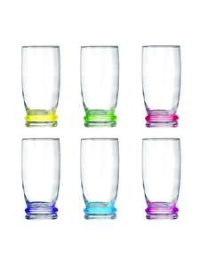 Buy online Set Of 6 Cortina Rainbow Highball Tumbler Set, 330ml ...