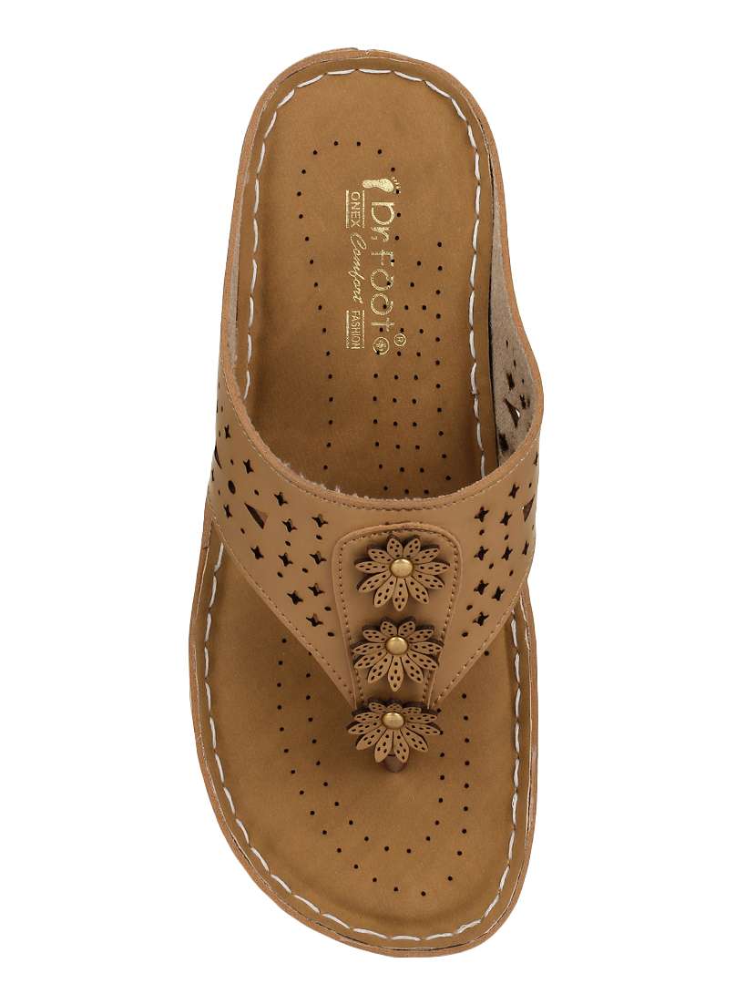 Buy online Brown Toe Separator Sandal from flats for Women by Shezone ...