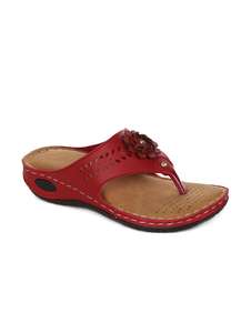 Buy online Red Toe Separator Sandals from flats for Women by Aadvit for ...