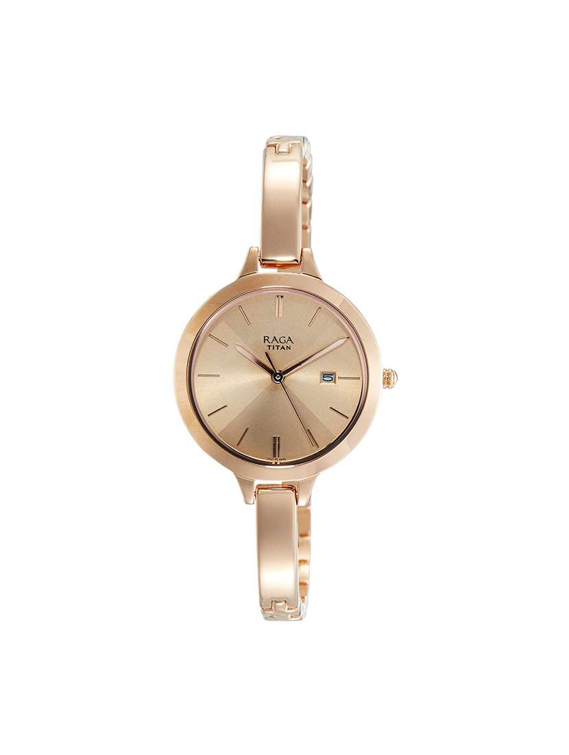 Buy online Titan Raga Viva Analog Rose Gold Dial Women's Watch-2578wm01 ...