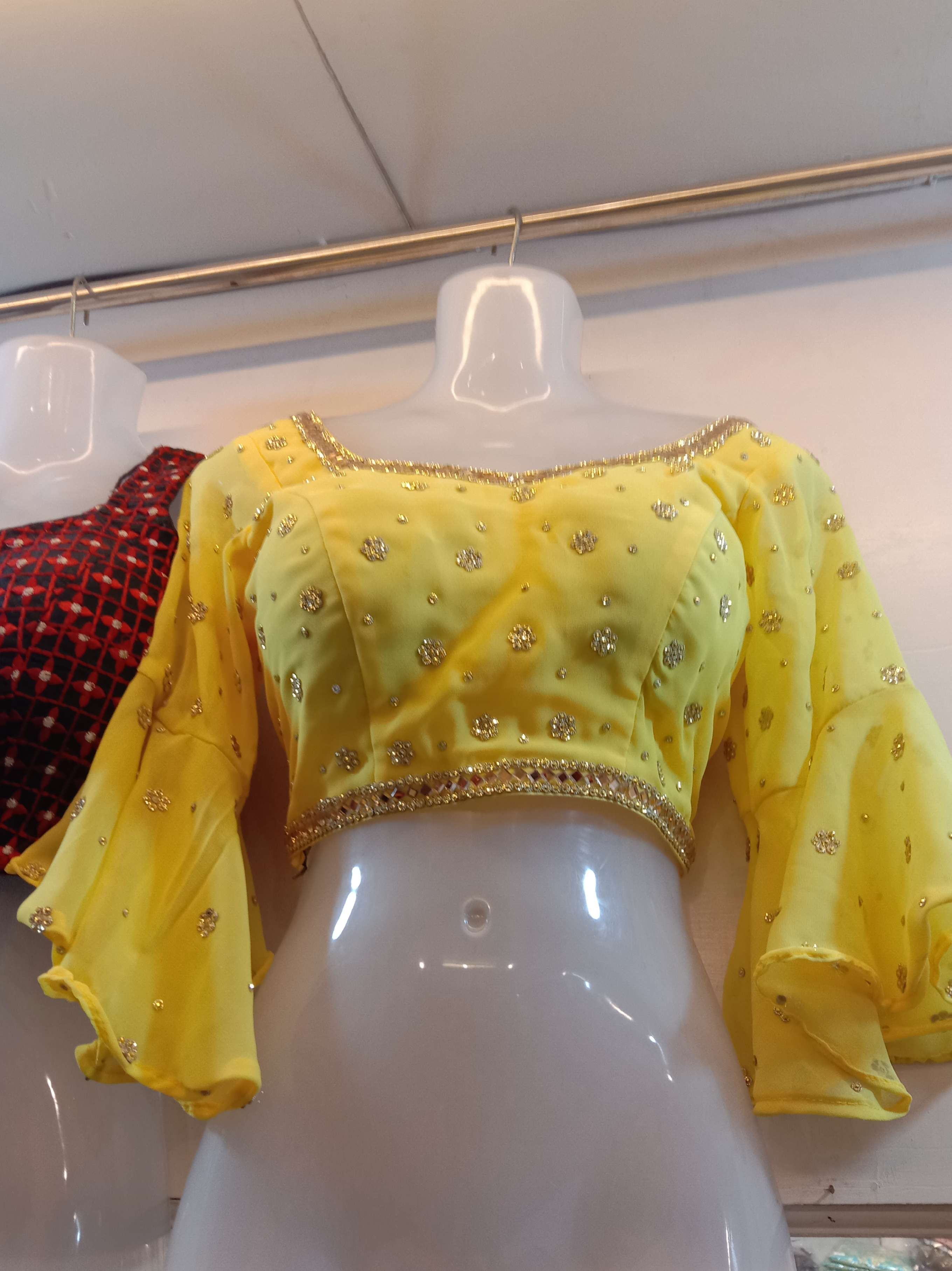 Buy online Georgette Blouse from ethnic wear for Women by Simran ...