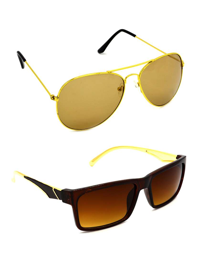 Buy online Pack Of 2 Multi Colored Sunglasses from Eyewear for Men by ...