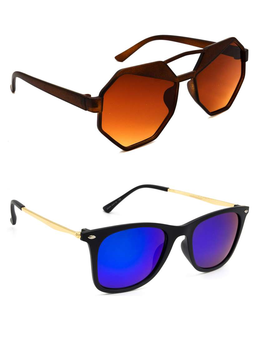 Buy online Pack Of 2 Multi Colored Sunglasses from Eyewear for Men by ...