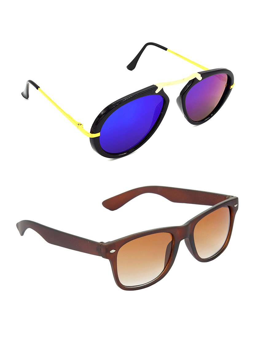 Buy online Pack Of 2 Multi Colored Sunglasses from Eyewear for Men by ...