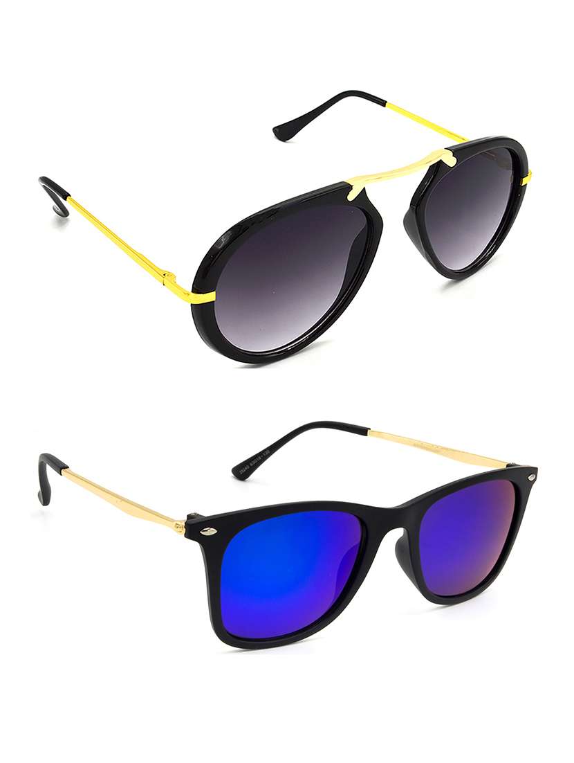 Buy online Pack Of 2 Multi Colored Sunglasses from Eyewear for Men by ...