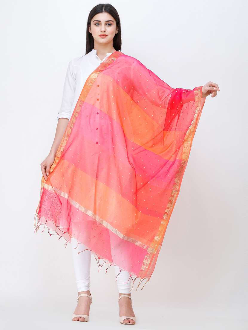 Buy online Multi Colored Self Designed Dupatta from dupattas and ...