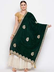 Buy online Gotta Patti Velvet Dupatta from dupattas and scarves for Women by Clora Creation for ...