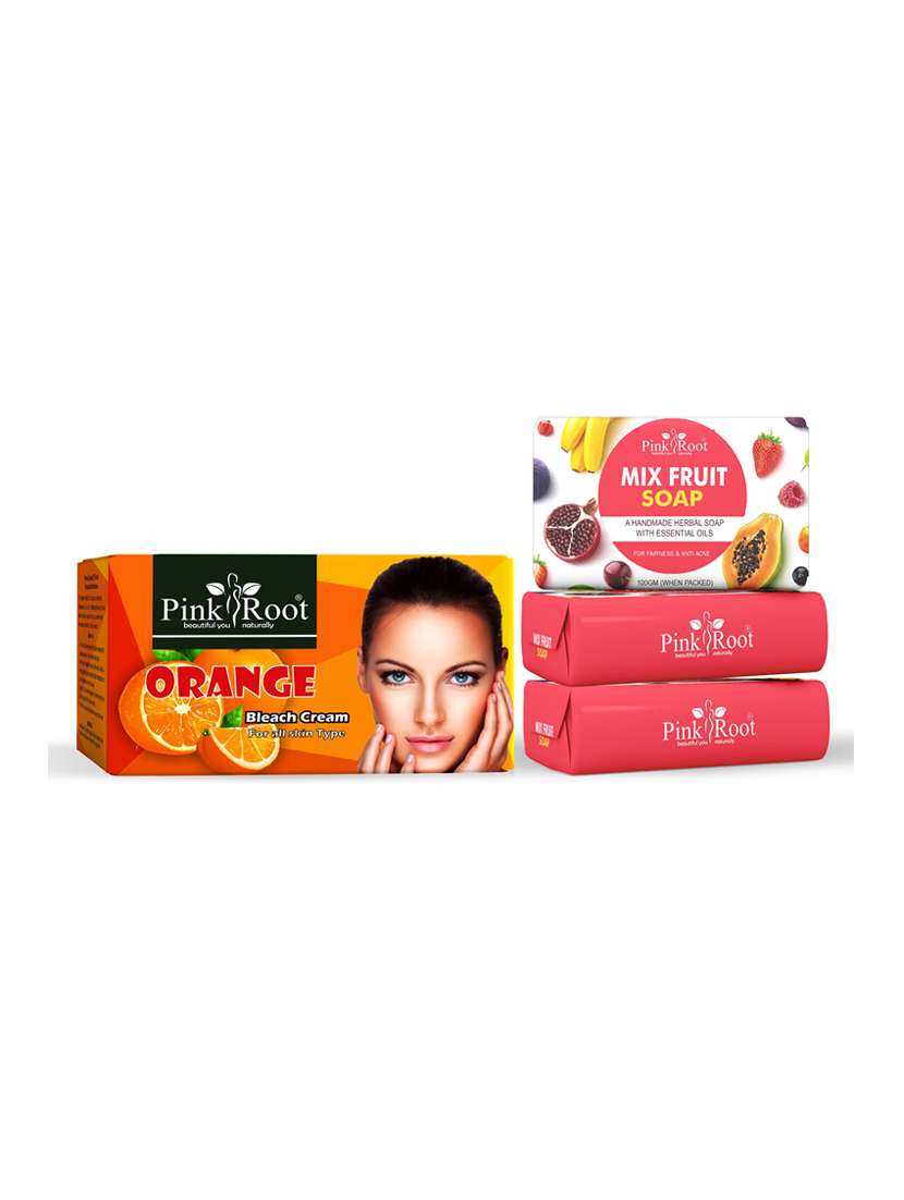 Buy online Mix Fruit Soap 100gm (pack Of 3) With Orange Bleach 250gm ...