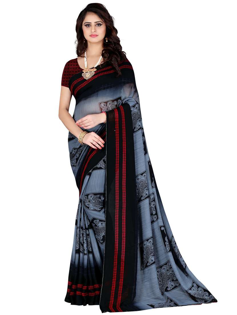 Buy online Women's Paisley Multi Colored Saree With Blouse from ethnic ...