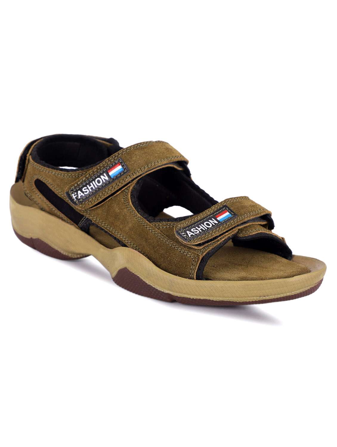 Buy online Men Green Back Strap Floater from Sandals and Floaters for ...