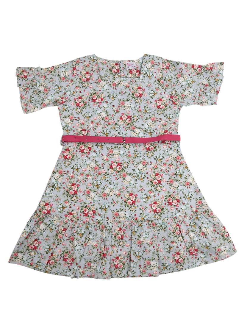 Buy online Girls Floral Printed Cotton Frock from girls for Women by V ...