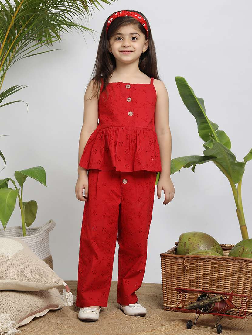 Buy online Red Cotton Full Length Set from girls for Women by Budding Bees for ₹1259 at 30% off ...