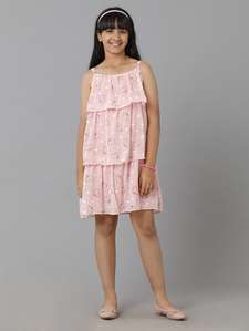 Buy online Pink Polyester Frock from girls for Women by Under Fourteen ...