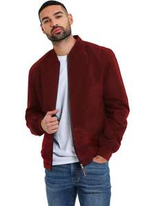 Buy online Men Plain Long Sleeve Bomber Jacket from Jackets for Men by ...