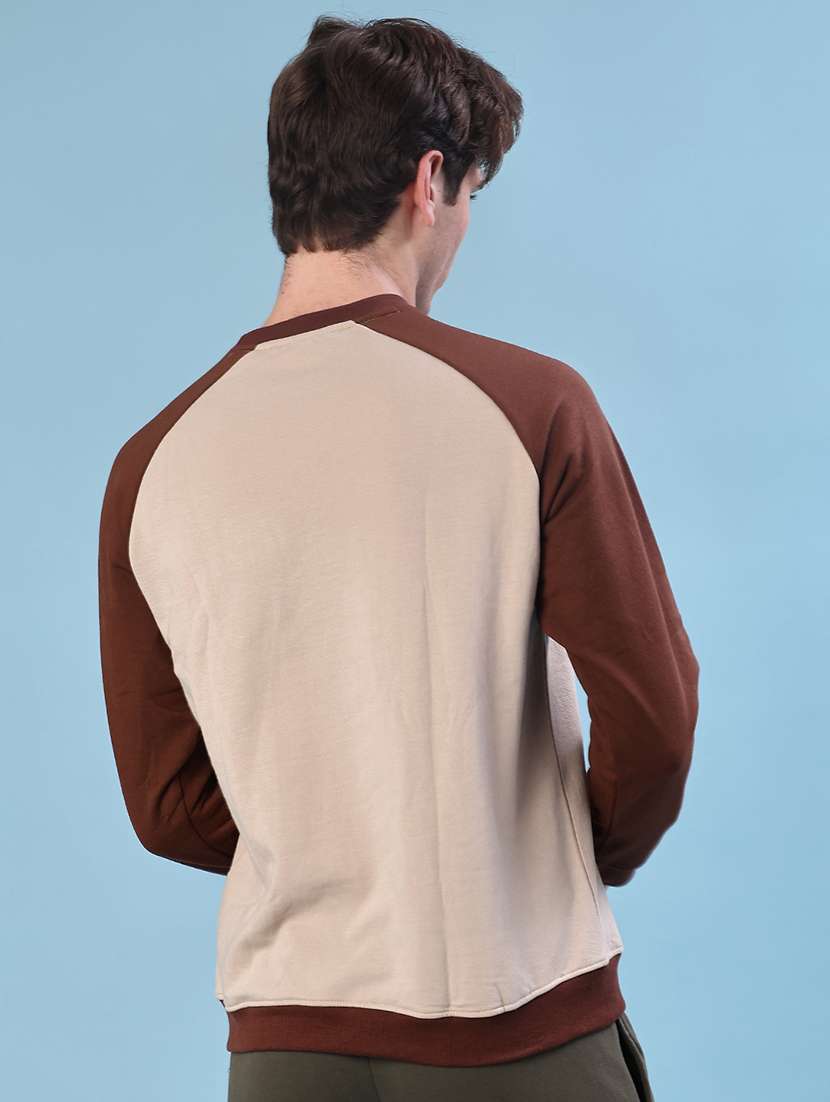 Buy online Men Color Block Long Sleeve Regular Fit Sweatshirt from top ...