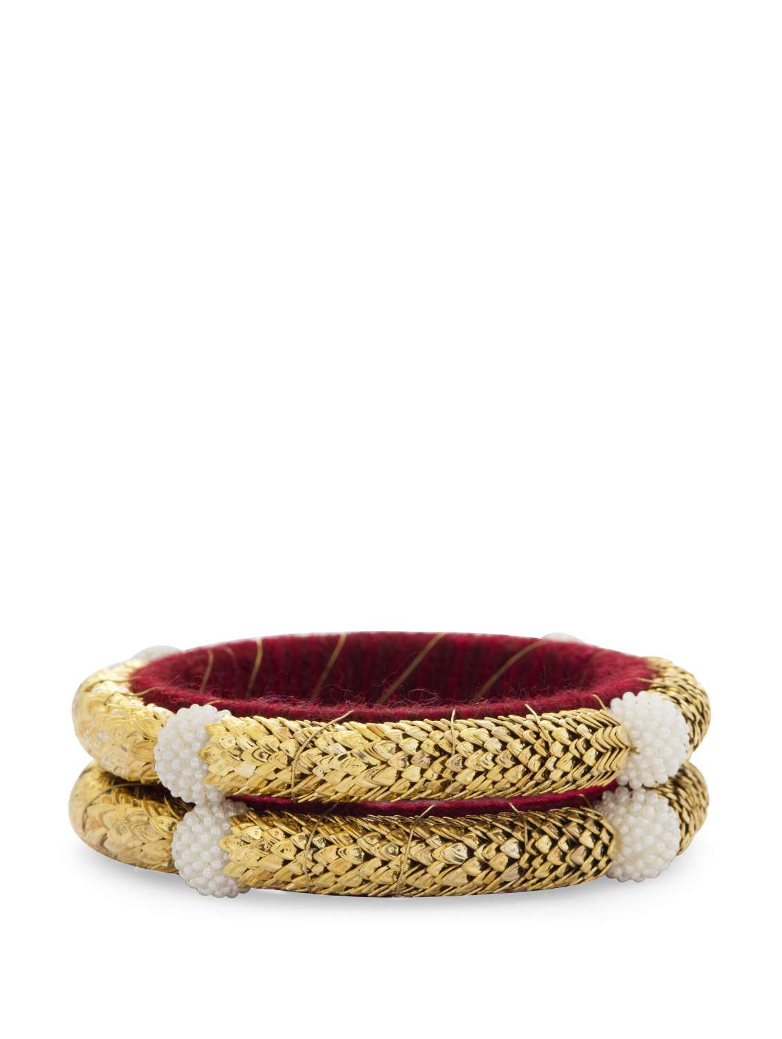 Buy online Vibrant Ethnic Bangle- Maroon (set Of 2) from fashion ...